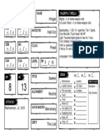 Ruins of Symbaroum Character Sheet | PDF
