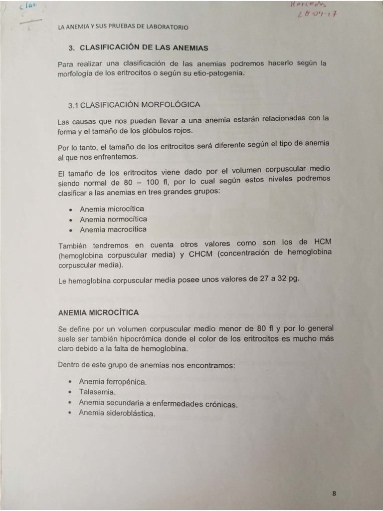 Anemia y Sus Pruebas de Laboratorio | PDF