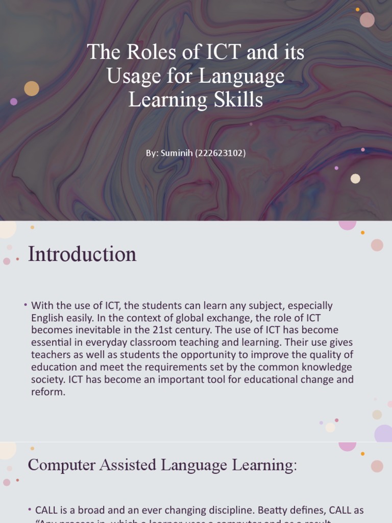 The Roles of ICT and Its Usage For | PDF | Educational Technology ...