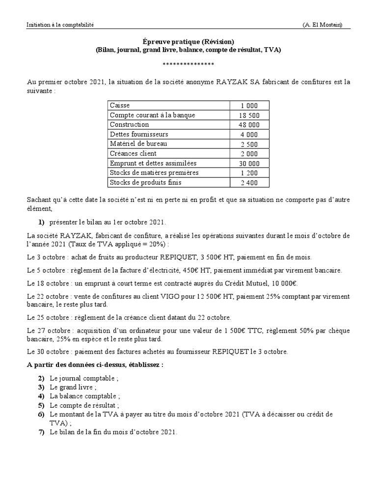 Bilan et TVA de RAYZAK SA en 2021 | PDF | Taxe sur la valeur ajoutée ...