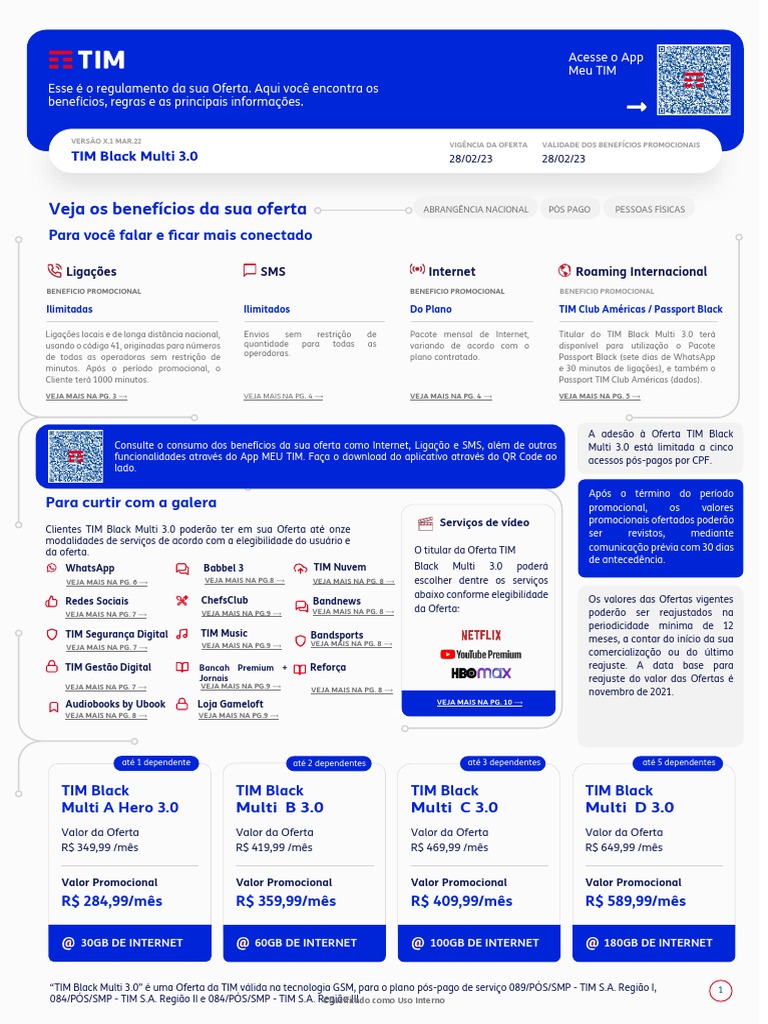 Regulamento Tim Black Multi e Tim Black Multi A Hero | PDF | Rede de ...