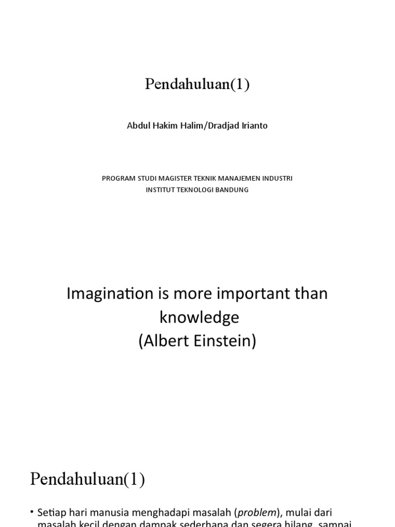 Pendahuluan (1) : Abdul Hakim Halim/Dradjad Irianto | PDF | Karier ...