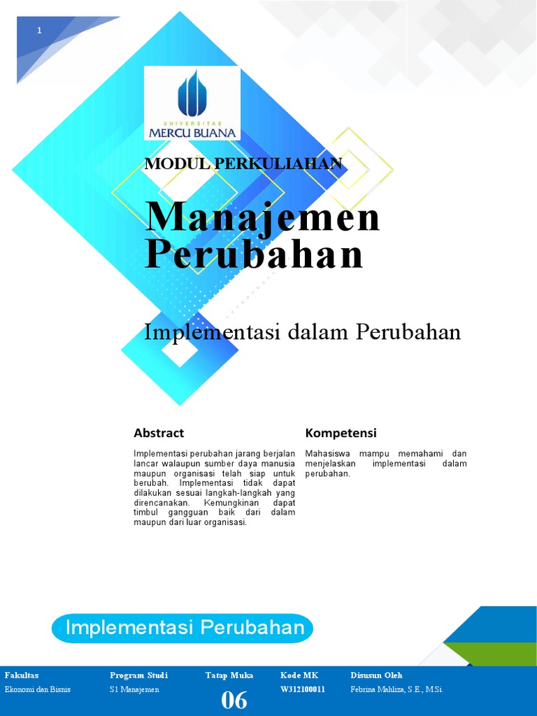 Implementasi Perubahan Efektif | PDF