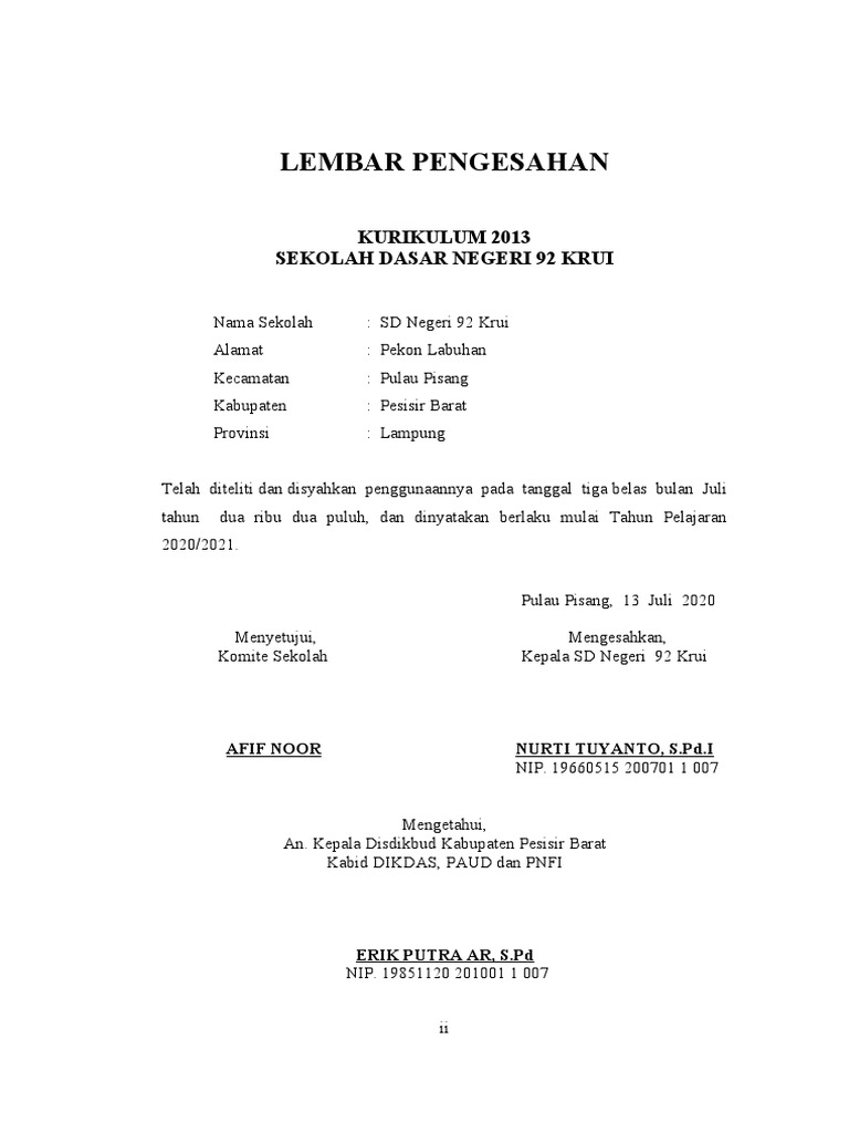 Lembar Pengesahan | PDF