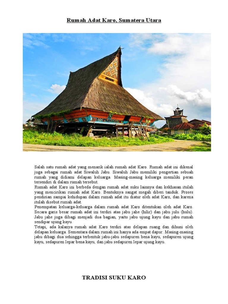 Rumah Adat Karo | PDF