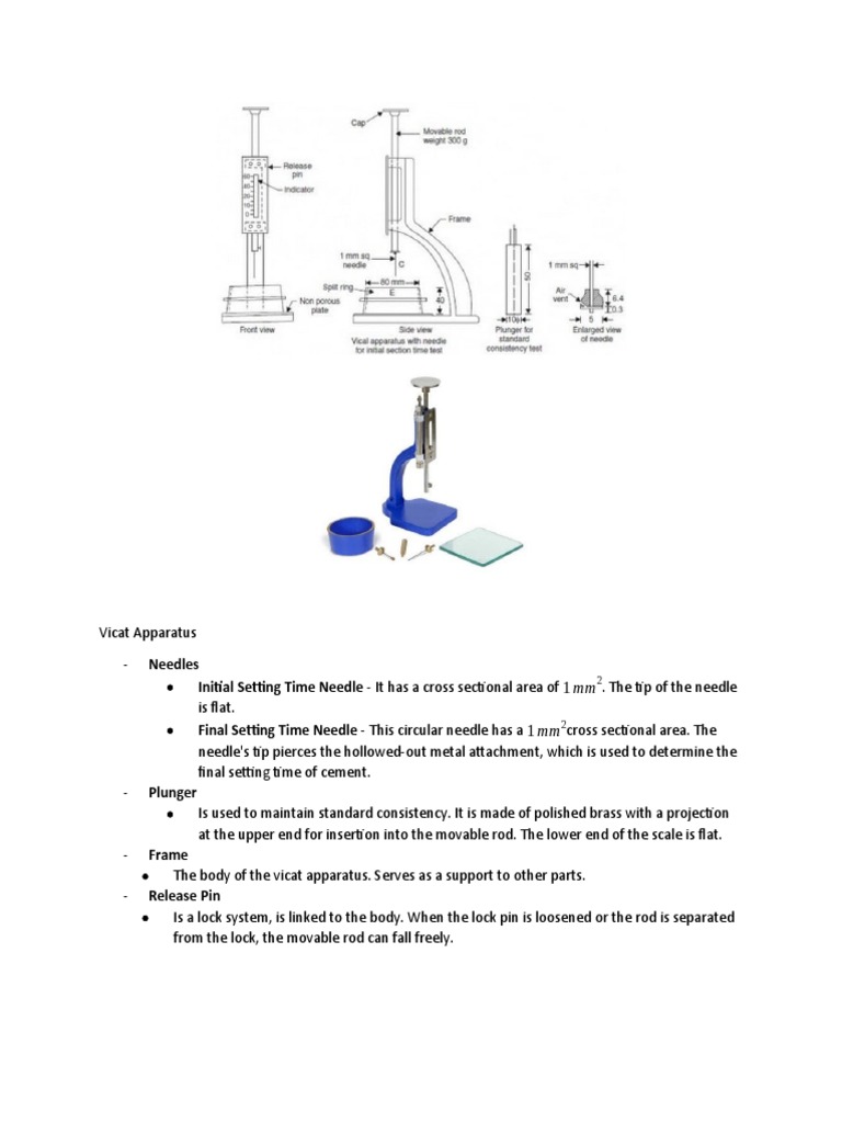 Vicat Apparatus Overview and Components | PDF | Technology & Engineering