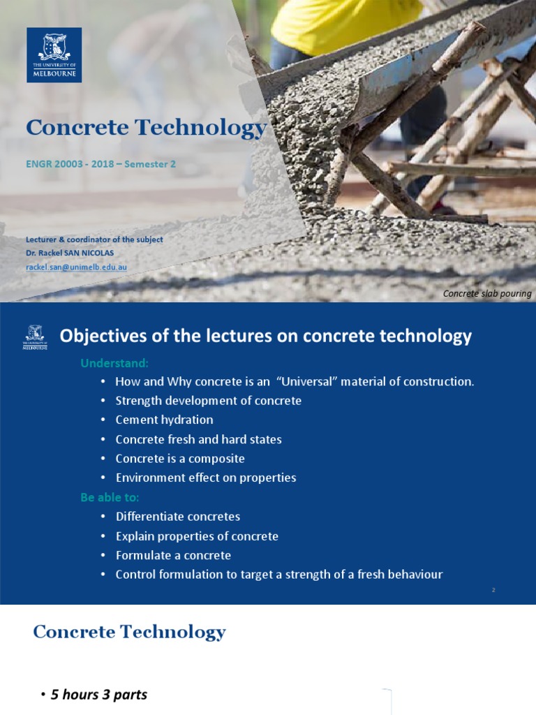 Lect 4 - Concrete Technology - Part1 | PDF | Concrete | Reinforced Concrete
