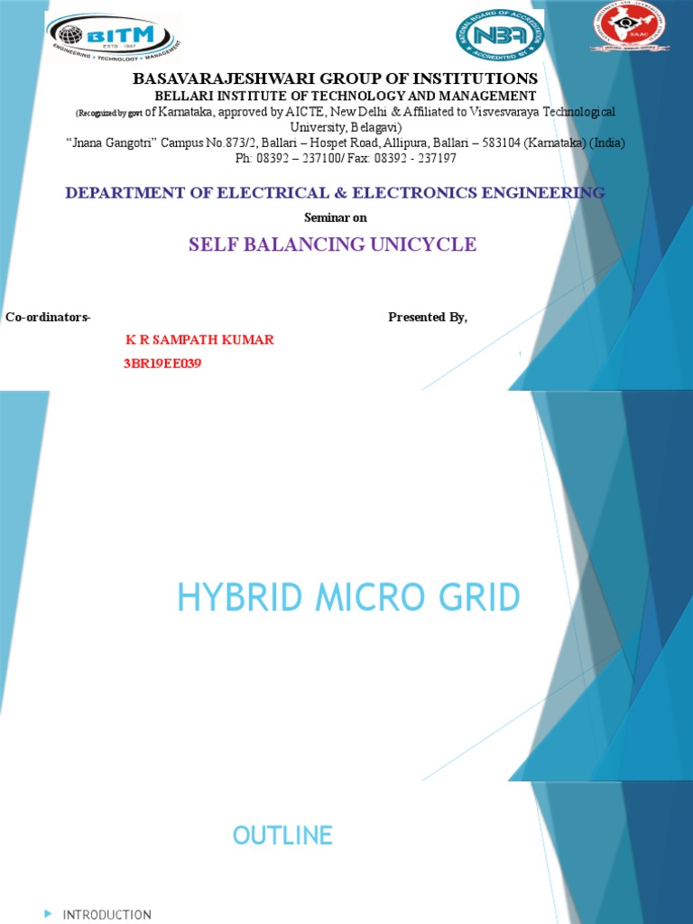 Basavarajeshwari Group of Institutions: Self Balancing Unicycle | PDF | Distributed Generation ...