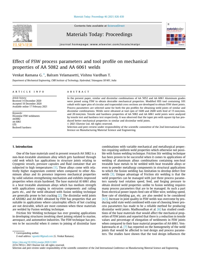 2021 AA 5082 and AA 6061 | PDF | Welding | Construction