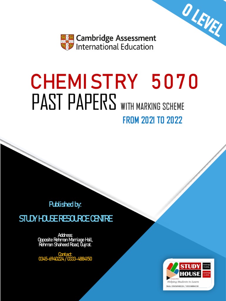 Merged - 5070 - Chemistry - P1 - 2021 To 2022 - QP - MS - FINAL | PDF | Precipitation (Chemistry ...