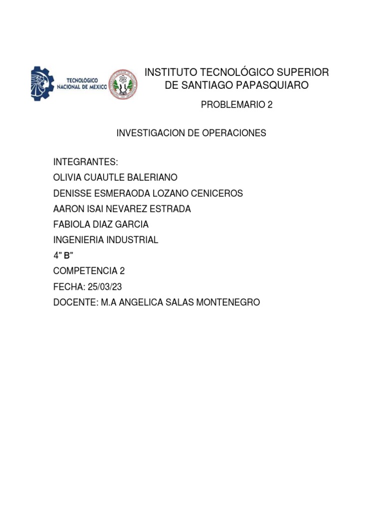 Problemario C2. Símplex. | PDF | Alimentos | Nutrición