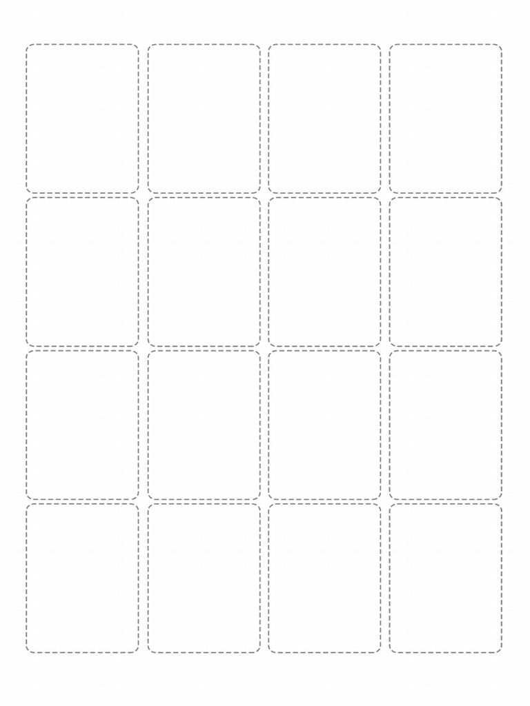 Poker Card Template Blank A3 PDF | PDF