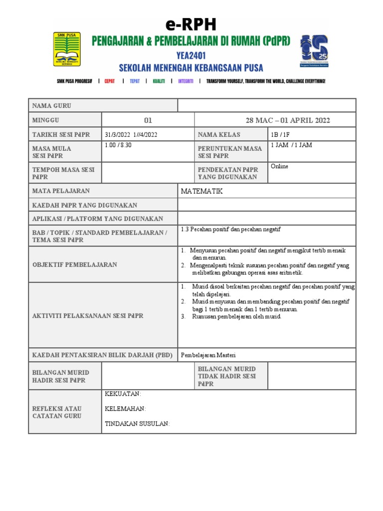 RPH PDPR Math 3 | PDF