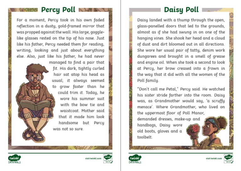 Percy and Daisy Poll Example Character Descriptions | PDF