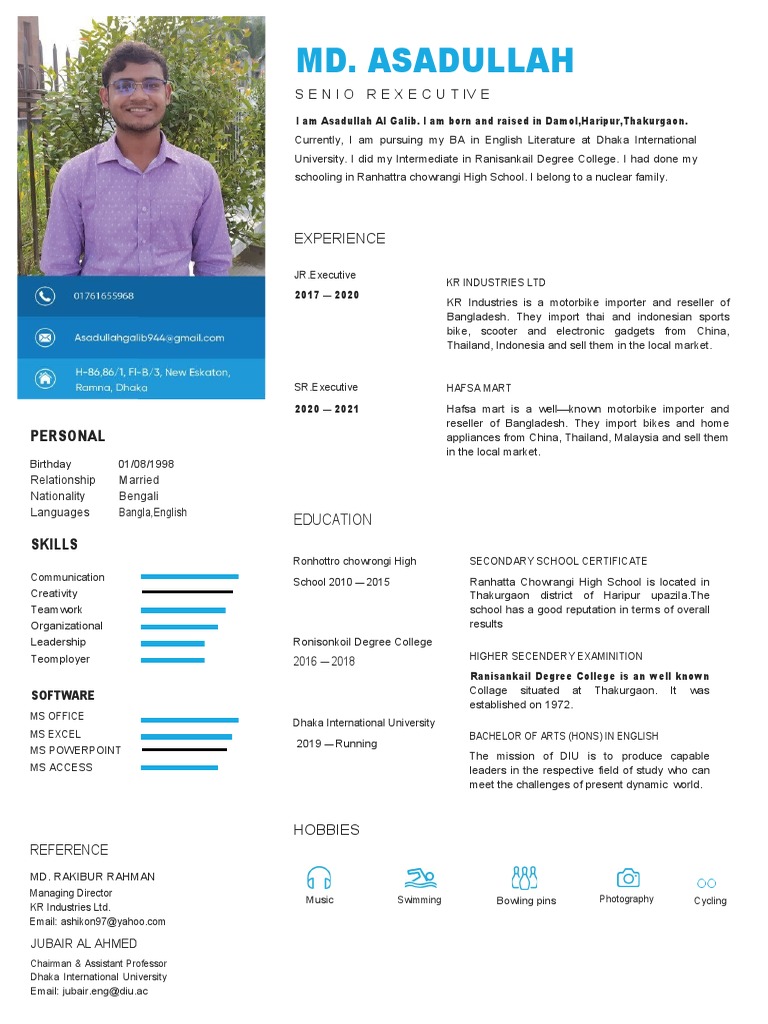 Md. Asadullah: Experience | PDF