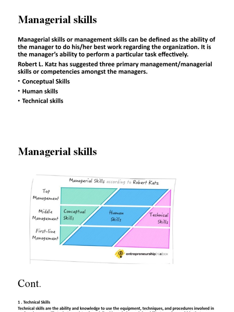 Managerial Skills | PDF