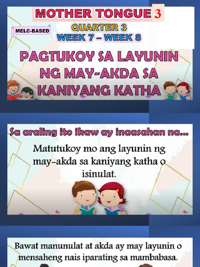 Mtb-Layunin NG May-Akda | PDF