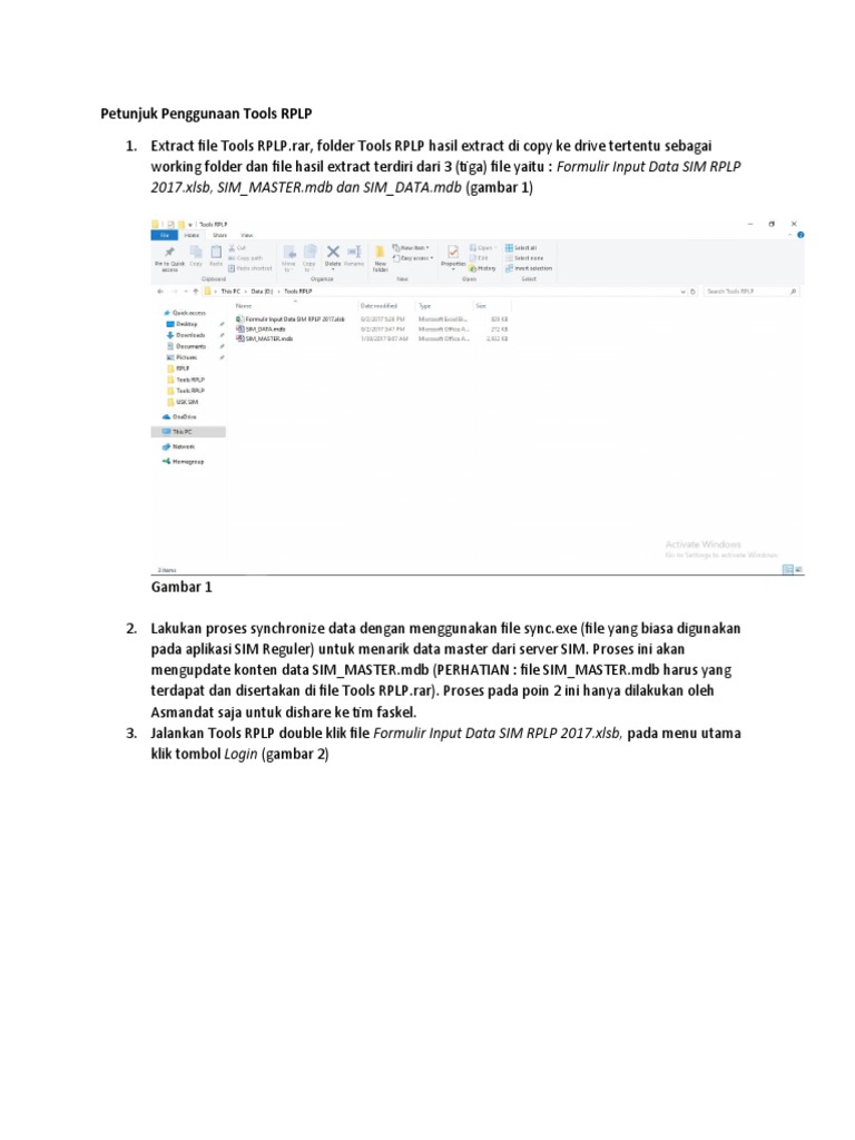 Petunjuk Penggunaan Tools RPLP | PDF