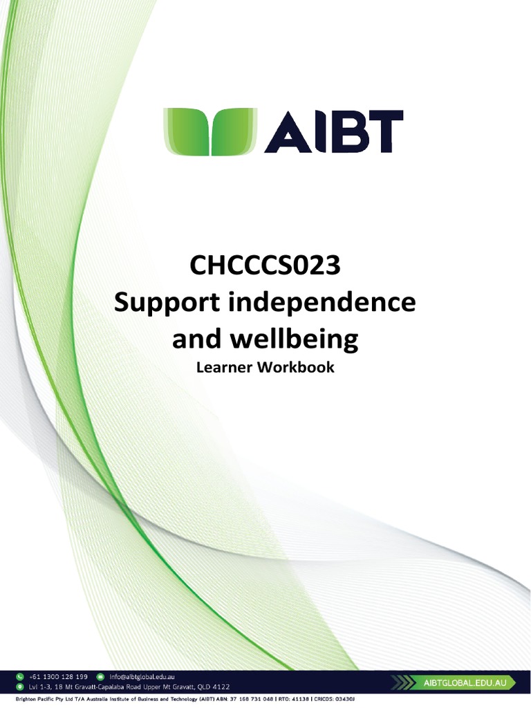 Support independence and wellbeing workbook | PDF | Identity (Social ...