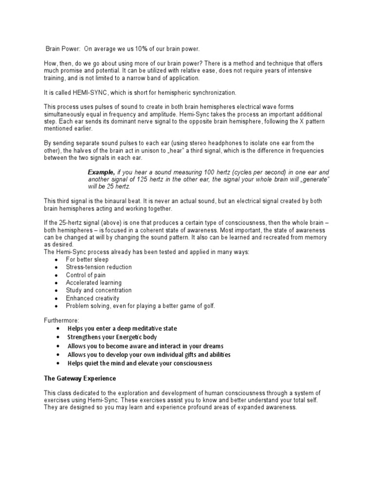 Brain Power | PDF | Brain | Consciousness