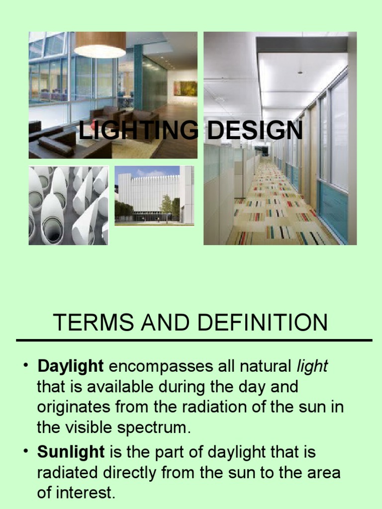 L3-Lighting Design | PDF | Sky | Lighting