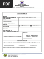 LOCATOR SLIP 2022 New Format Teachers | PDF