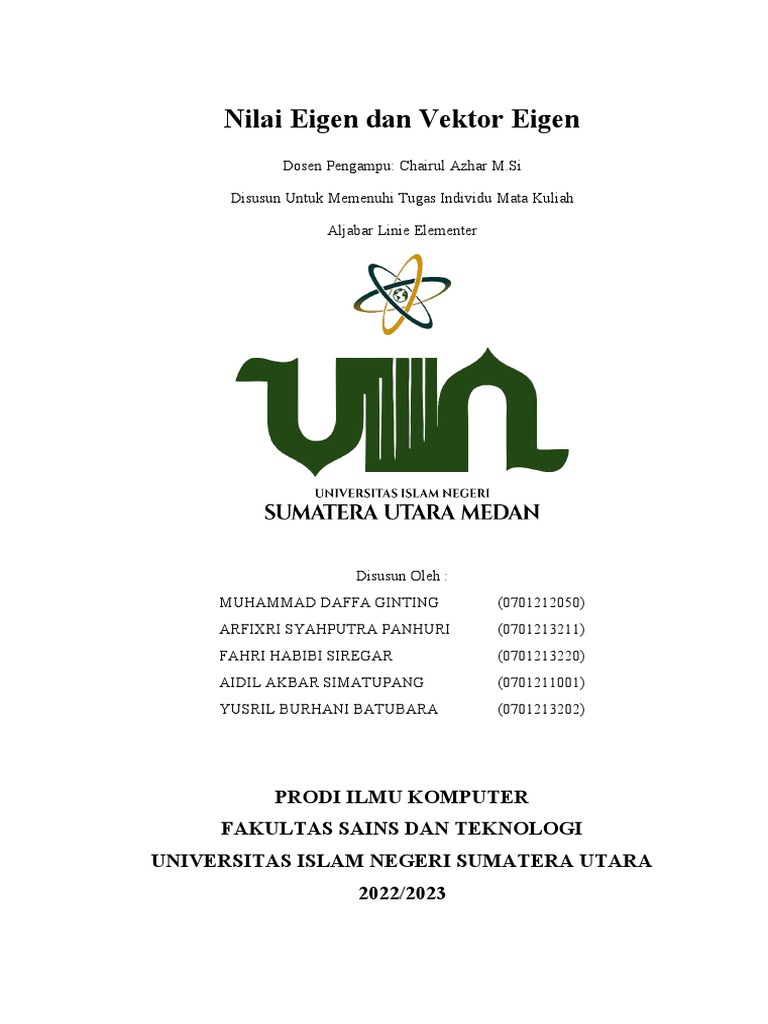 Nilai Eigen Dan Vektor Eigen | PDF