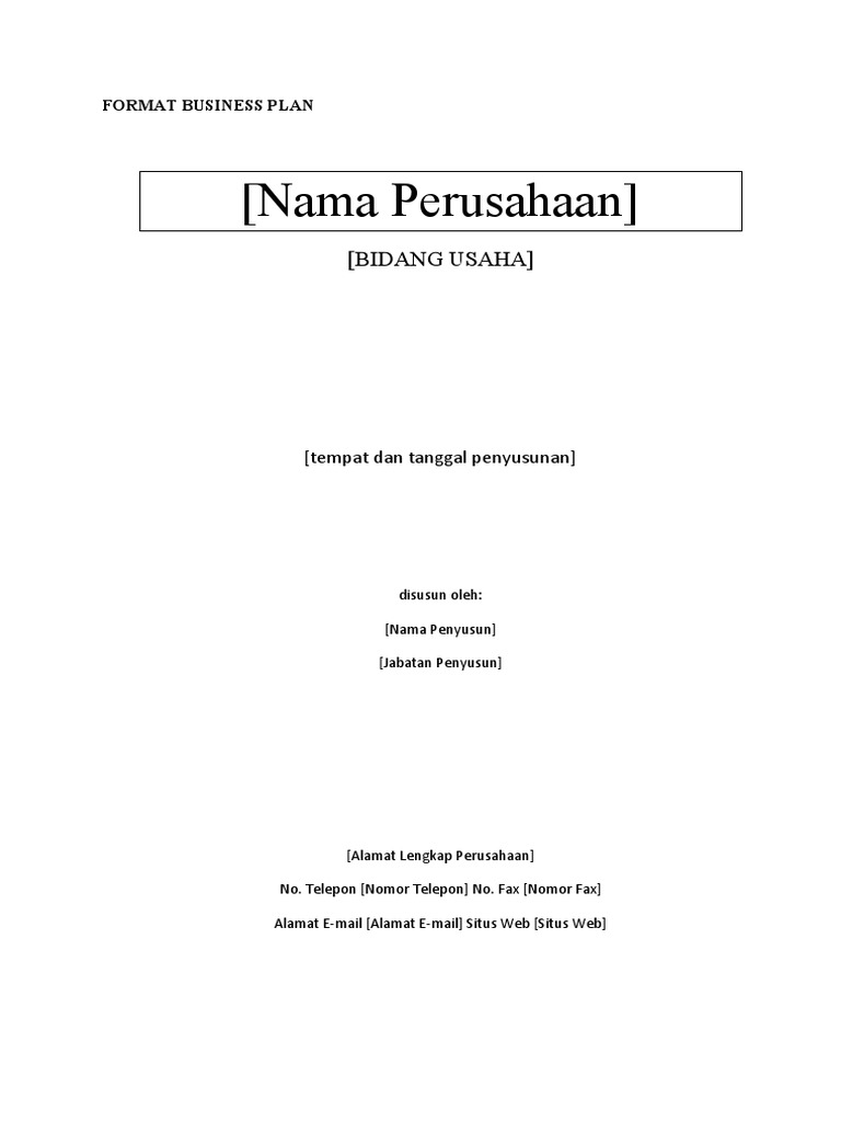 Format N Template BusPlan | PDF | Bisnis