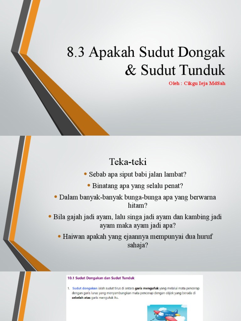 Sudut Dongak Dan Sudut Tunduk | PDF