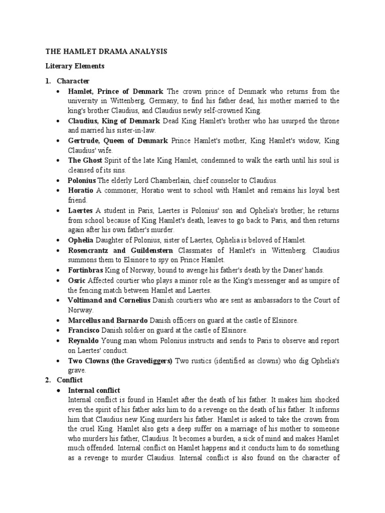 The Hamlet Drama Analysis | PDF | Hamlet | Shakespearean Tragedies