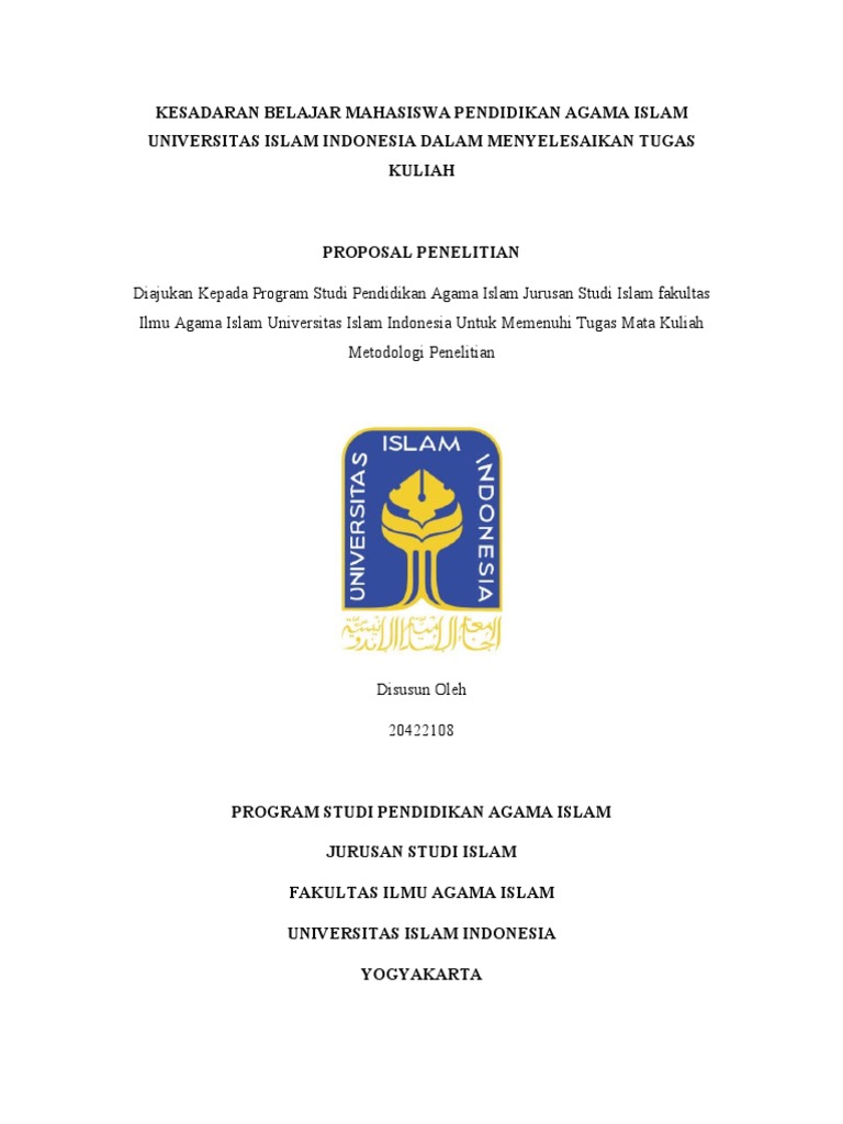 Proposal Metopen Shofiah NH | PDF