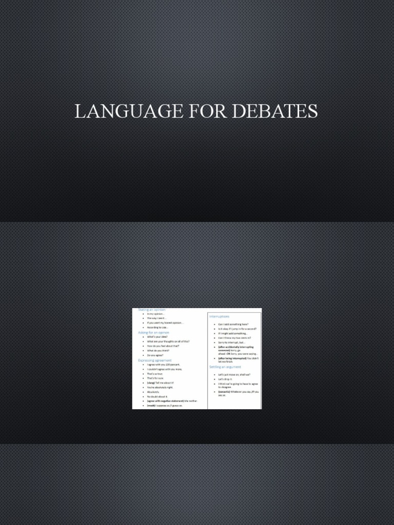 English Debates | PDF