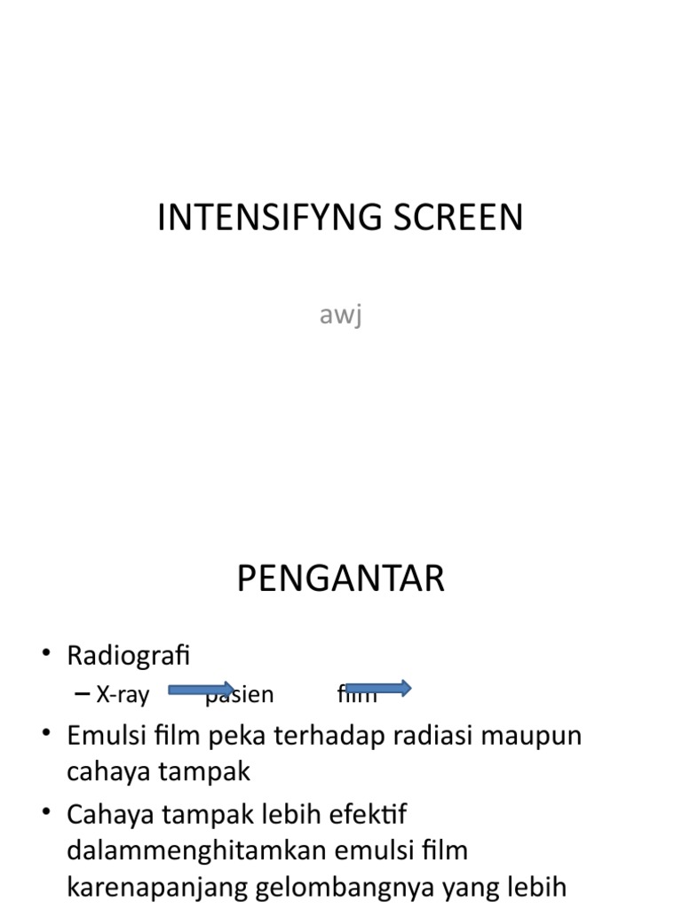 A3 INTENSIFYNG SCREEN | PDF
