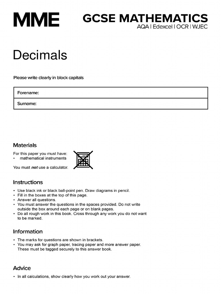 Understanding Decimal Values and Operations | PDF | Numbers ...