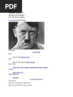 Adolf Hitler's Speech Timeline | PDF | Adolf Hitler | Nazi Germany