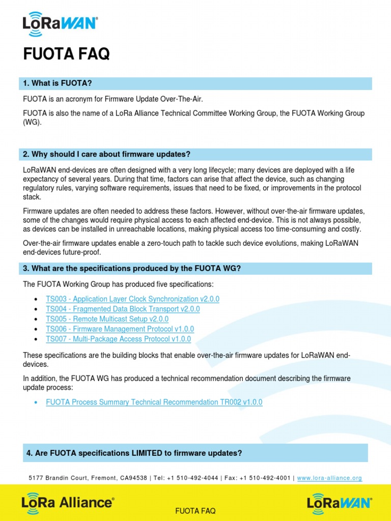Lorawan Fuota Faq Pdf Multicast Computer Network 