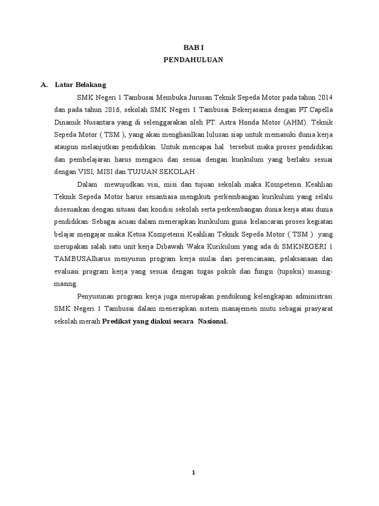 Program Kerja Kajur | PDF