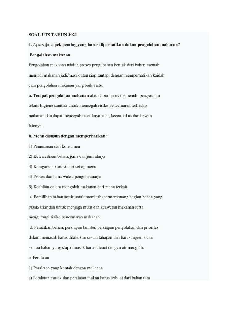 Soal Uts Tahun 2021 | PDF | Sains & Matematika