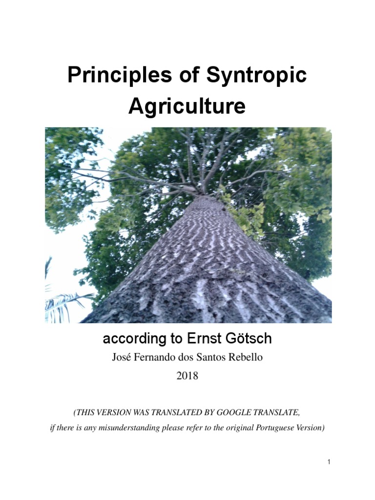 English Copy Principles of Syntropic Agriculture v2 | PDF ...