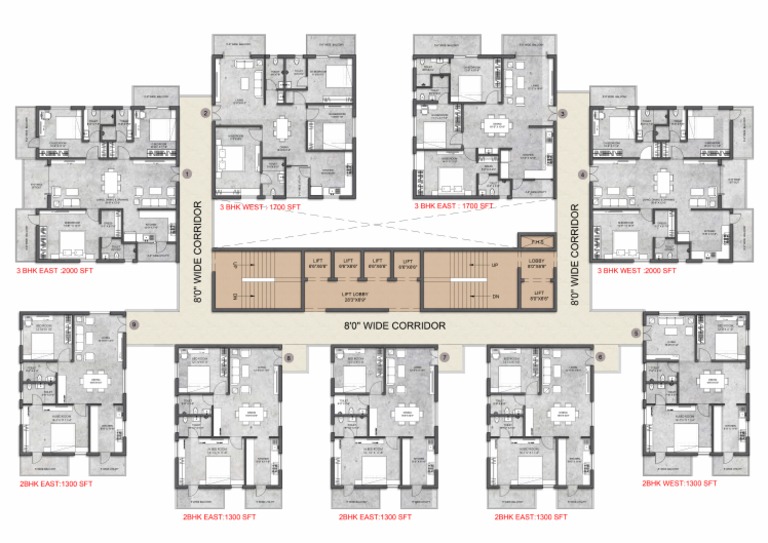 TYPICAL BLOCK FLOOR PLAN -1 | PDF