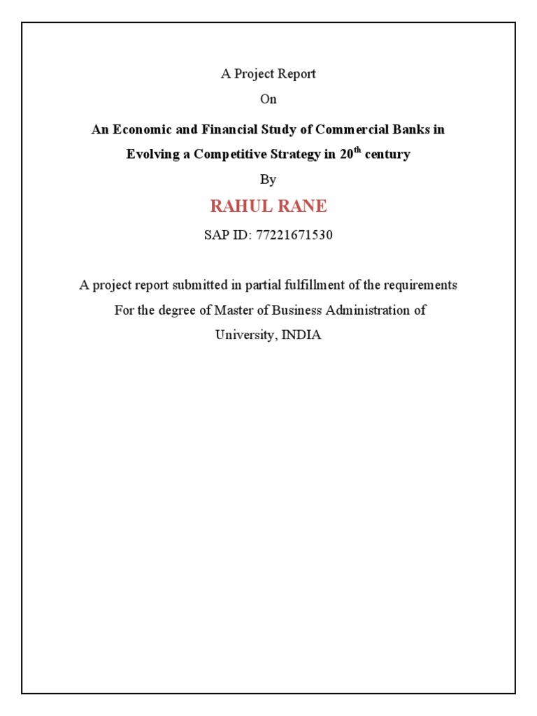 Competitive Strategy For Bank - Proj | PDF | Banks | Debit Card