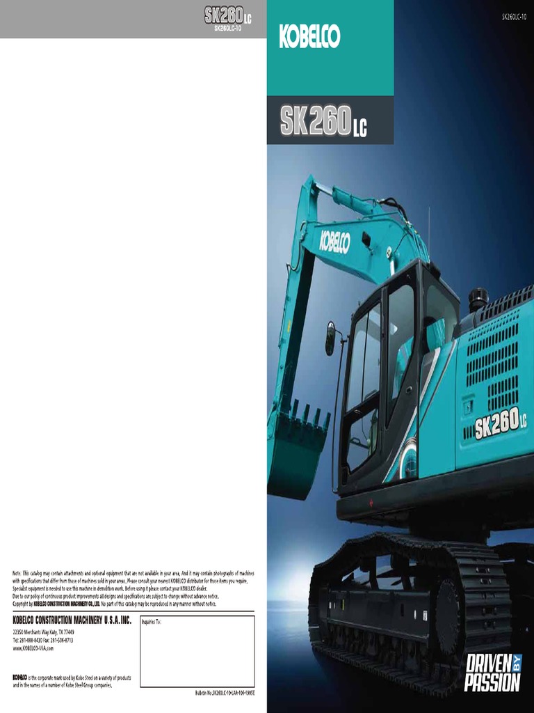 Kobelco SK260LC-10 La (English) | PDF