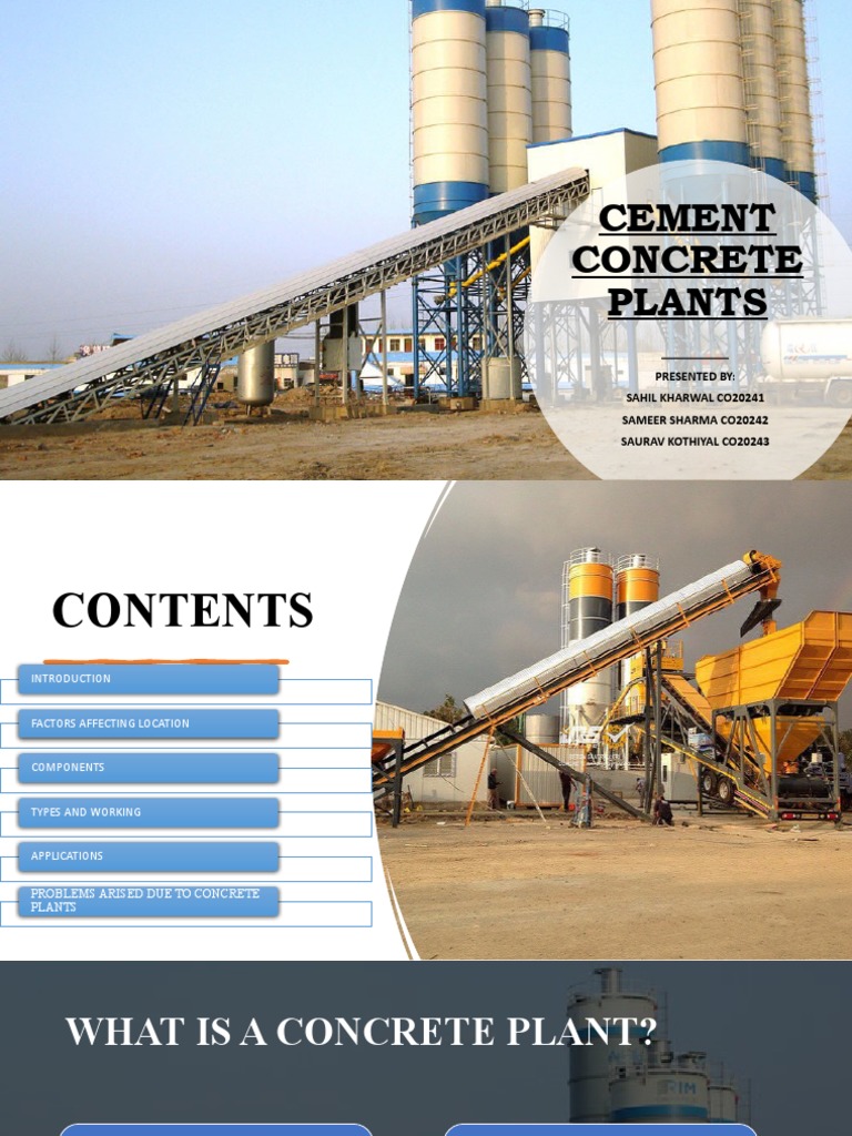 Cement Concrete Plants | Download Free PDF | Concrete | Building Technology