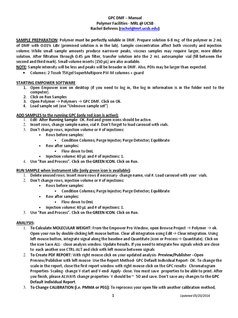 GPC DMF Quick Start Guide | PDF | Icon (Computing) | Ultraviolet GPC DMF Quick Start Guide | PDF | Icon (Computing) | Ultraviolet