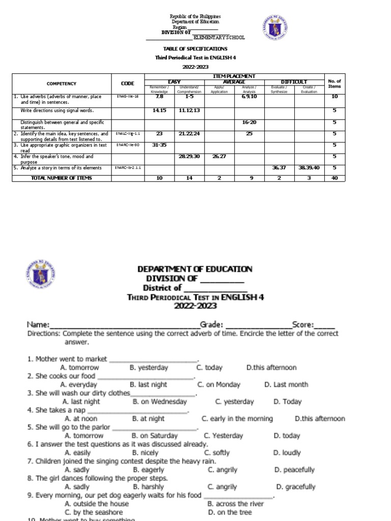 PT English-4 Q3 | PDF | Allergy | Sea Turtle