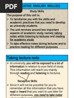 Note taking and Note Making | PDF | Learning Methods | Applied Psychology