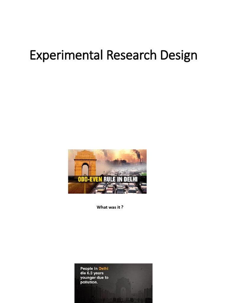 Experimental Research Design | PDF | Experiment | Sampling (Statistics)