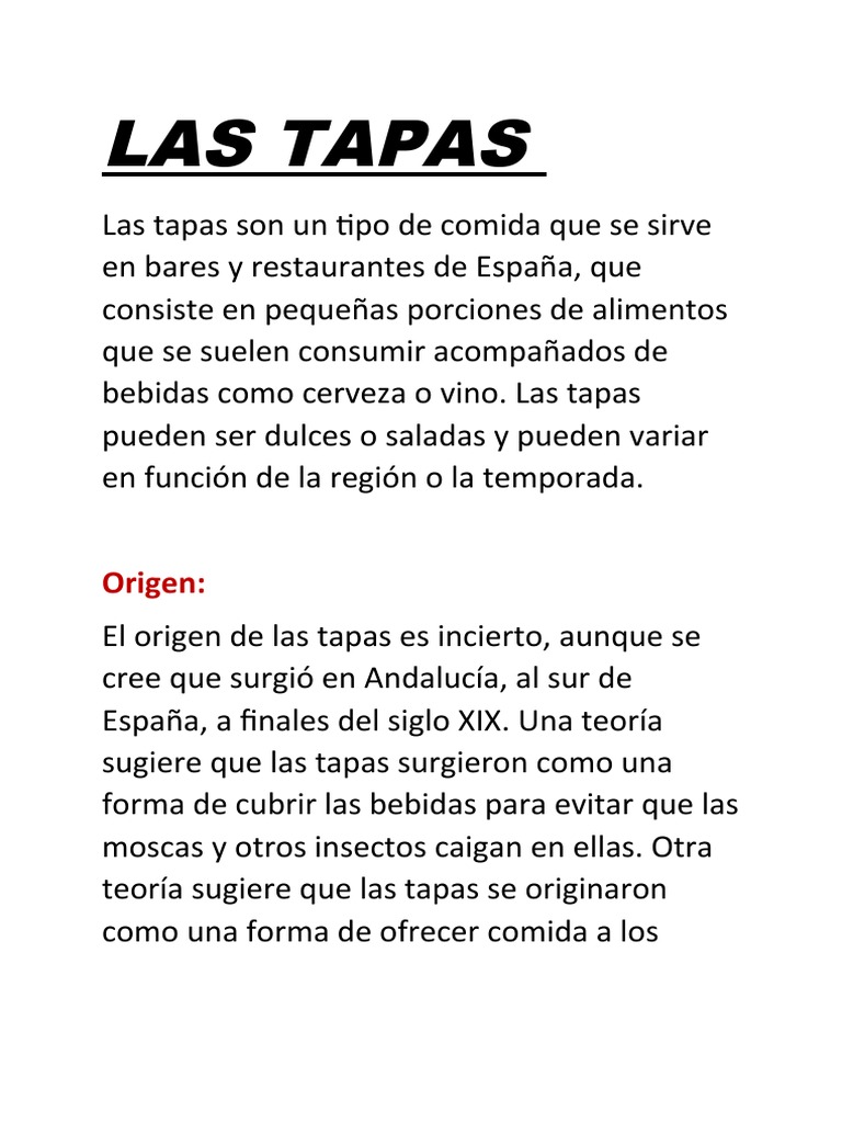Las Tapas | PDF