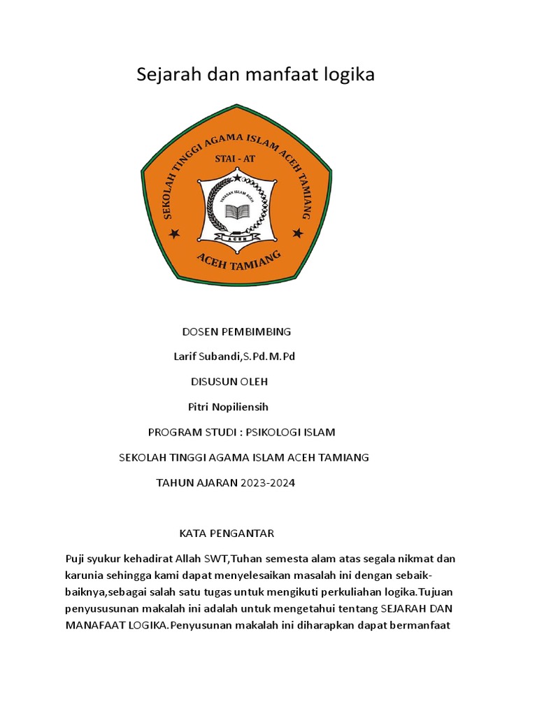 Sejarah dan Manfaat Logika dalam Psikologi | PDF