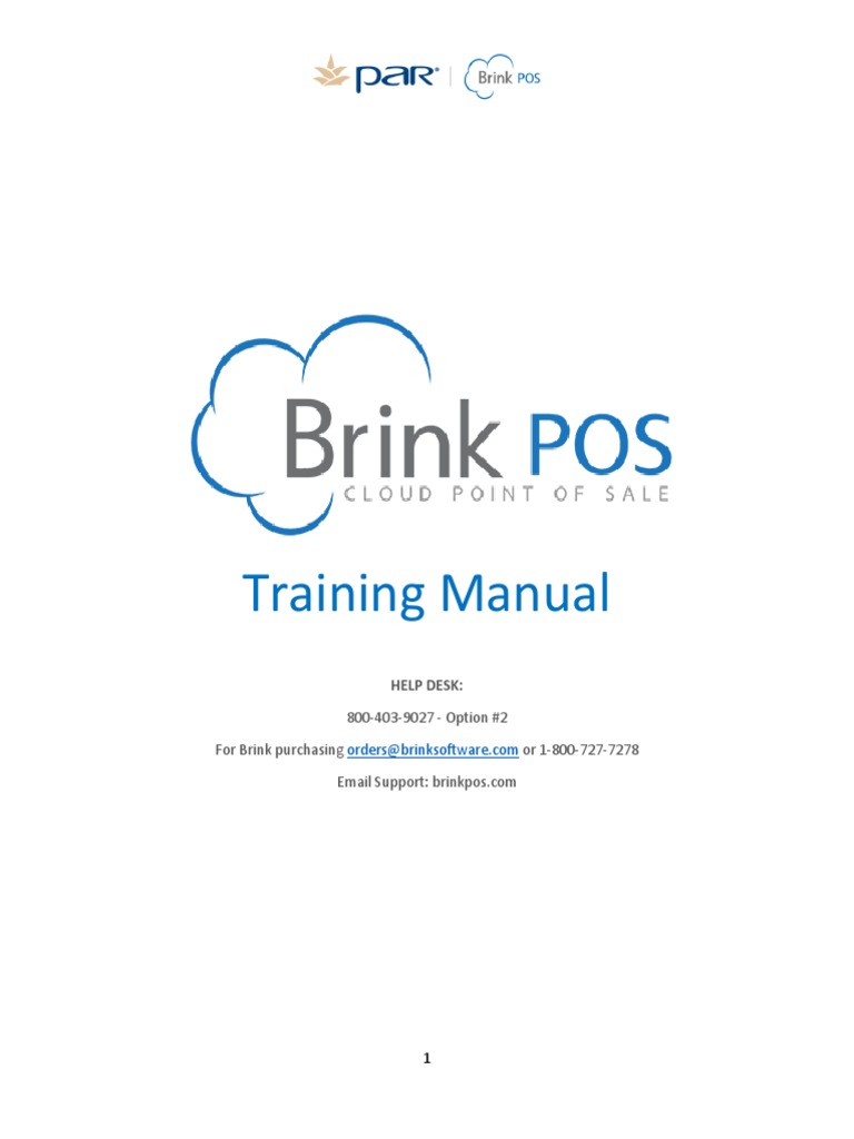 Brink Cashier Catering Manager Manual 1 1 | PDF | Point Of Sale | Cheque